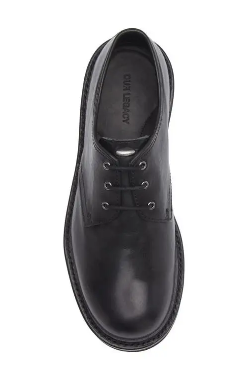 Our Legacy Trampler Leather Derby Shoes - Black Supple Cow Hide